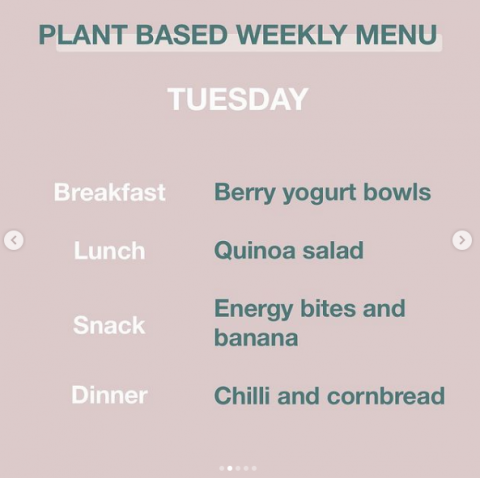 Plant-Based Weekly Menu