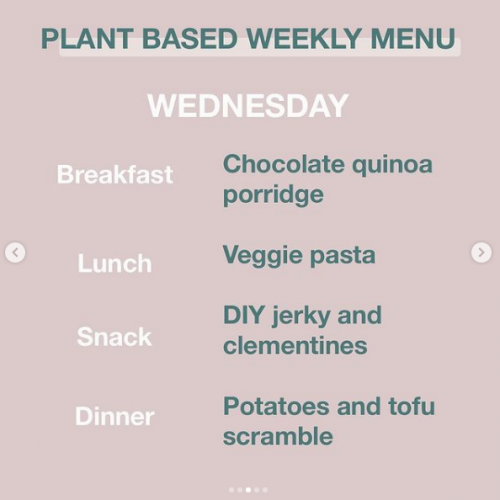 Plant-Based Weekly Menu