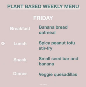 Plant-Based Weekly Menu